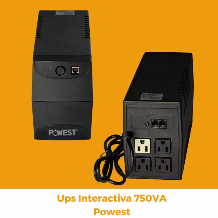 UPS Interactiva 750VA Powest | Protección | Click para más Info